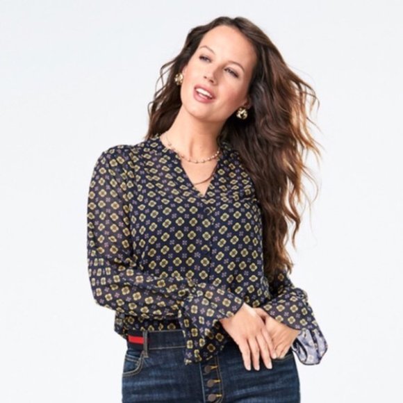 CAbi | Tops | Cabi 3772 Mosiac Blouse Xsmall | Poshmark